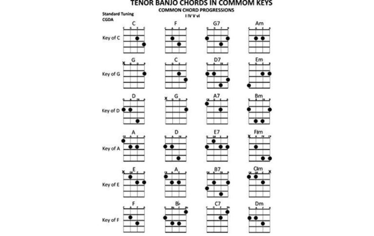 How To Play 4-string Banjo Chords - Guitar Tuner - Guitar Tunio